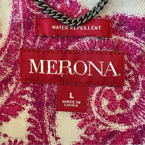 Merona | Jackets & Coats | Merona Vintage Y2k Pink And White Paisley ...